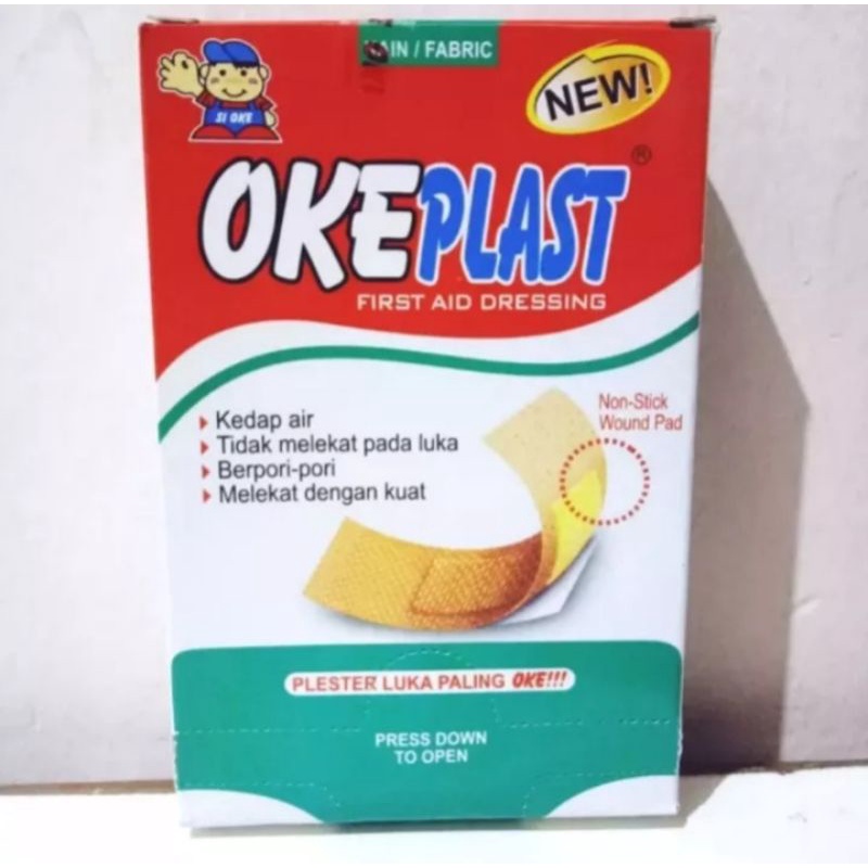 Jual PLASTER OKEPLAST 1 PAK ISI 100 PCS PERBAN LUKA | Shopee Indonesia