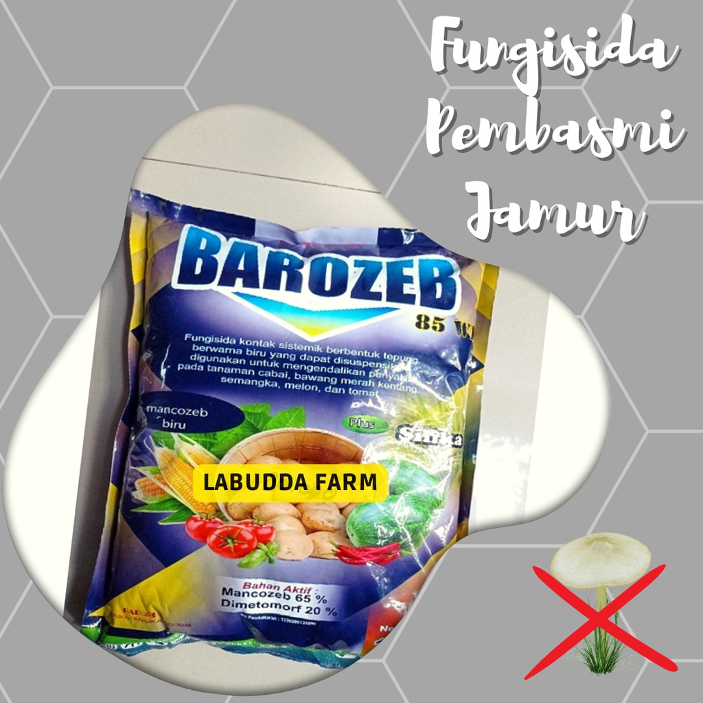 Jual Fungisida Barozeb 85 wp Mancozeb Biru 2 Bahan Aktif Mancozeb 65% ...