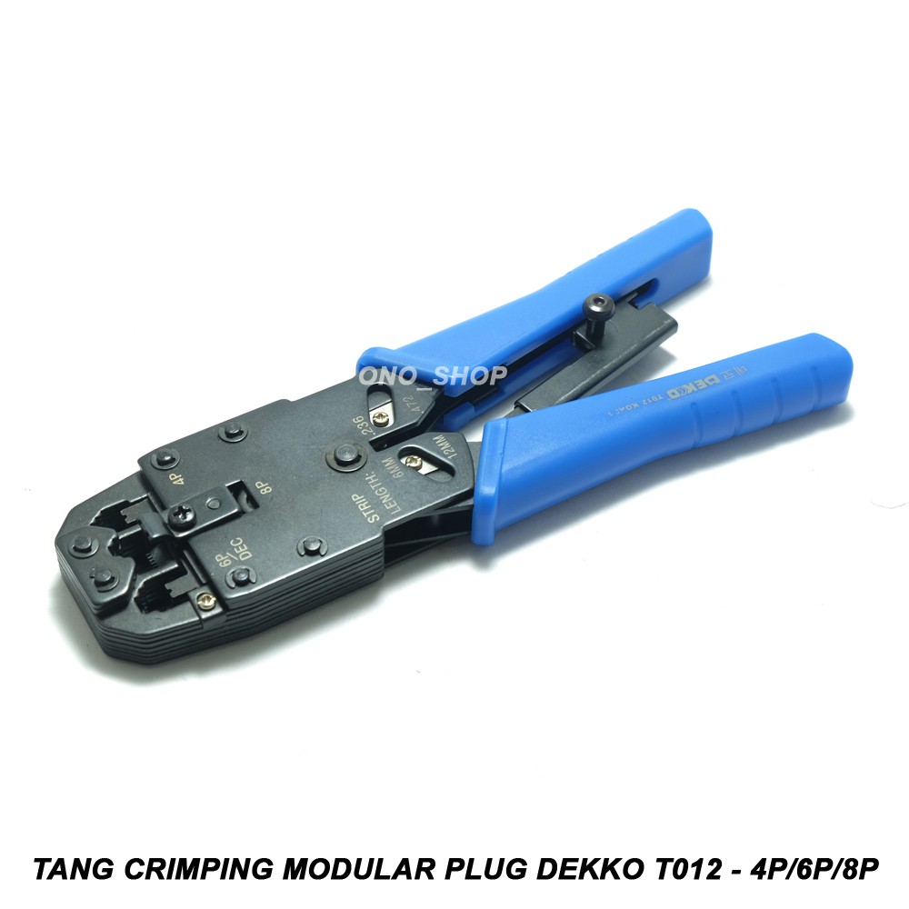 Jual Tang Crimping Modular Plug Dekko T012 - 4P/6P/8P - For RJ9-RJ10 ...