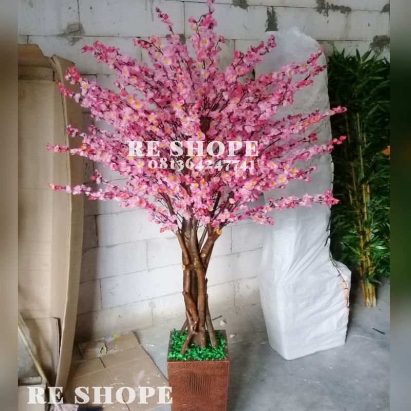 Jual Pohon Bunga Sakura Bonsai Hias Plastik Artificial Dekorasi ...