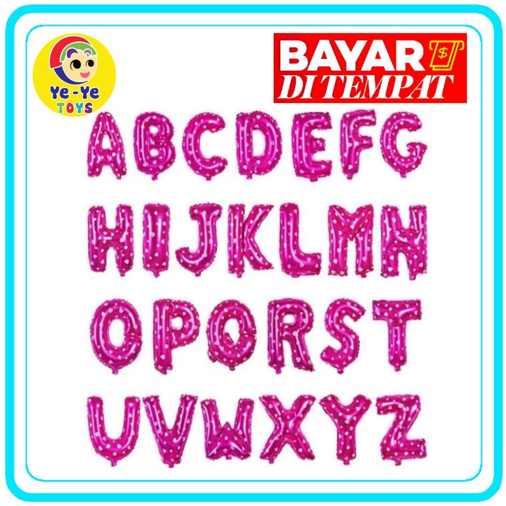 Jual BALON FOIL HURUF 40CM BALON HURUF BALON ULANG TAHUN PINK | Shopee ...