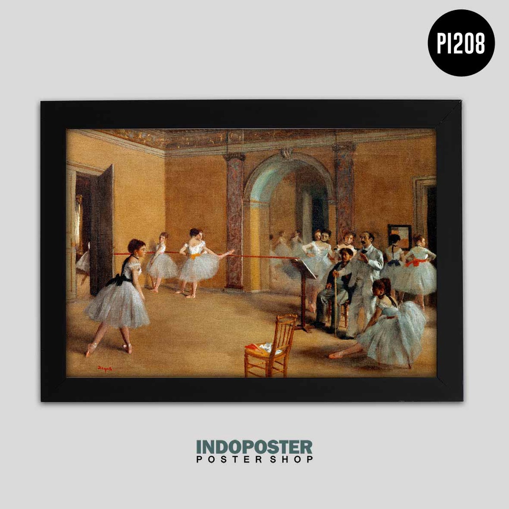 Jual Poster Lukisan Terkenal Klasik Edgar Degas - The Dance Foyer at ...
