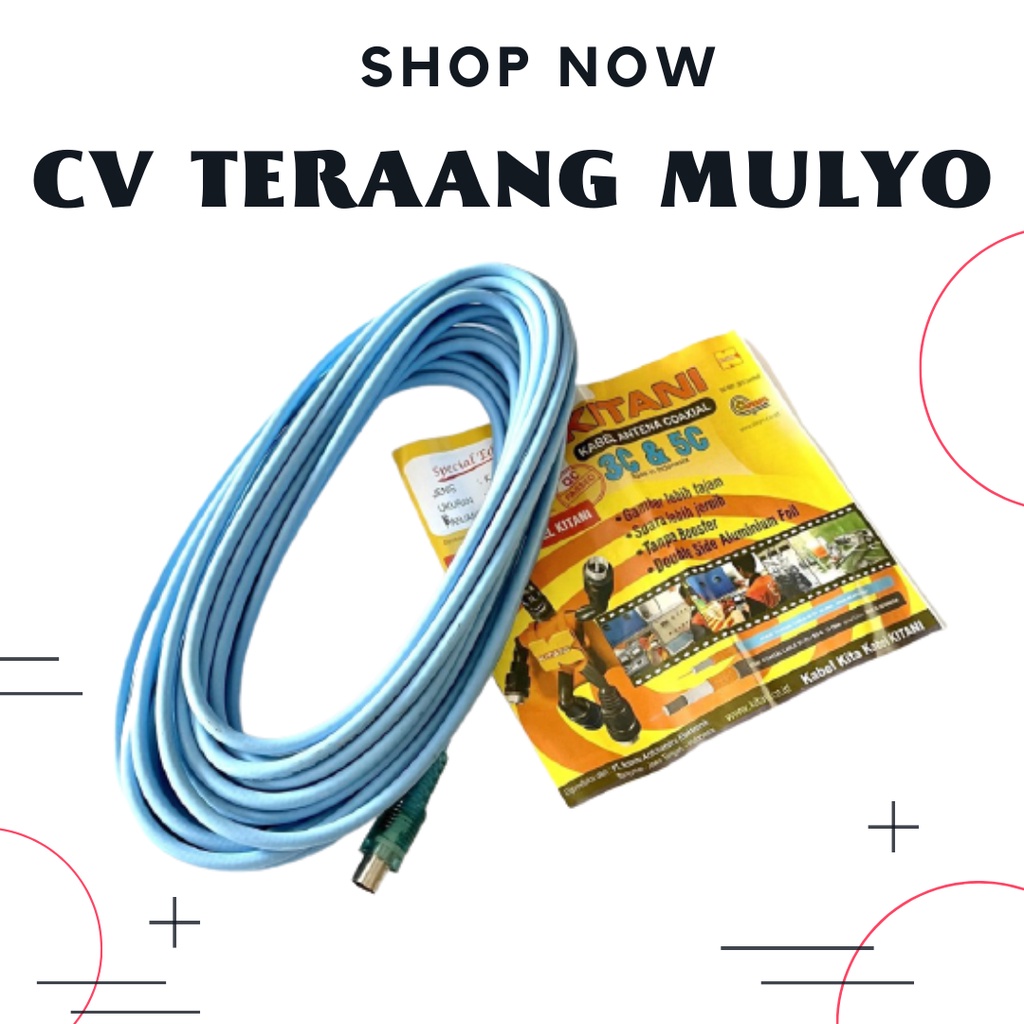 Jual Kabel Antena TV / Coaxial 3C Panjang 10 Meter KITANI | Shopee ...