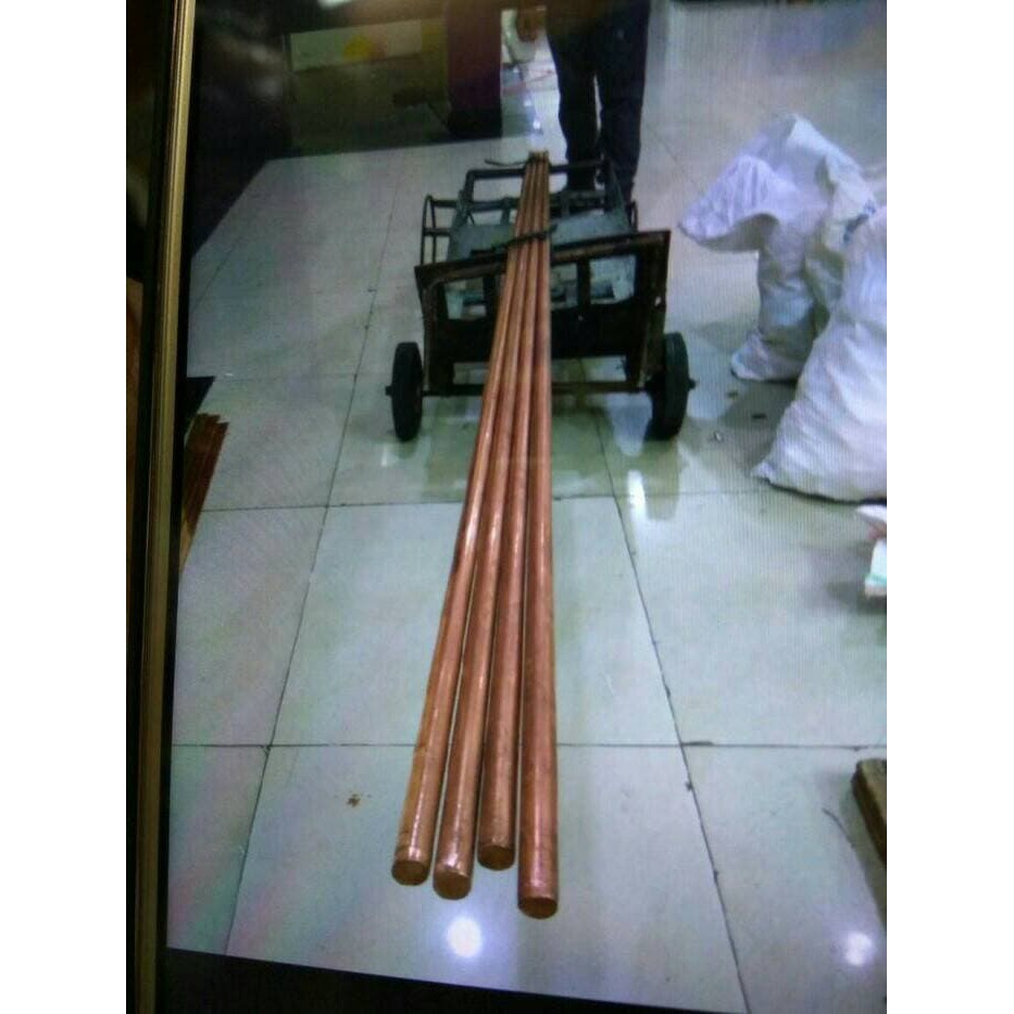 Jual Rod Grounding Tembaga 5/8" 3 meter per batang | Shopee Indonesia