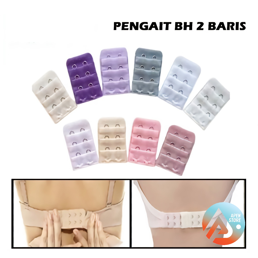 Jual APEN Pengait Bra 2/3 Baris Extension Sambungan Tali BH Kait Lebar ...