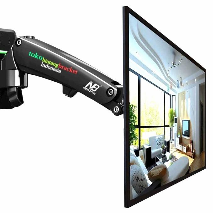 Jual North Bayou Full Motion Gas Spring Tv Wall Mount Bracket For 40-50 ...