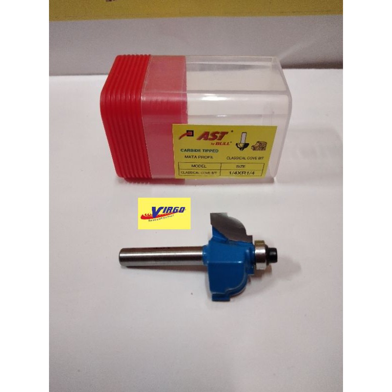 Jual AST MATA PROFIL MATA PROFILE ROUTER KAYU CLASSICAL COVE BIT 1/4 × ...