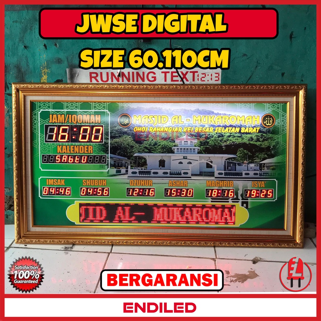 Jual Jam jadwal sholat digital running text masjid | Shopee Indonesia