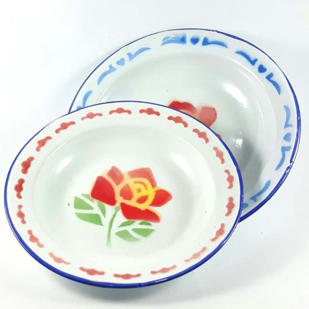 Jual Piring Seng per 6 PCS - Motif - Tradisional | Shopee Indonesia