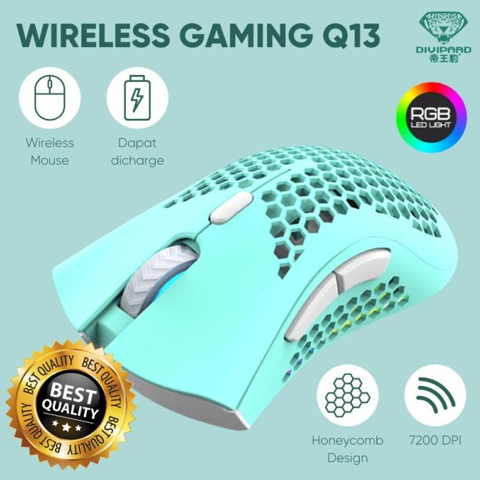 Jual Divipard Mouse Wireless Gaming Charging Honey Comb Q13 Rgb Mode ...