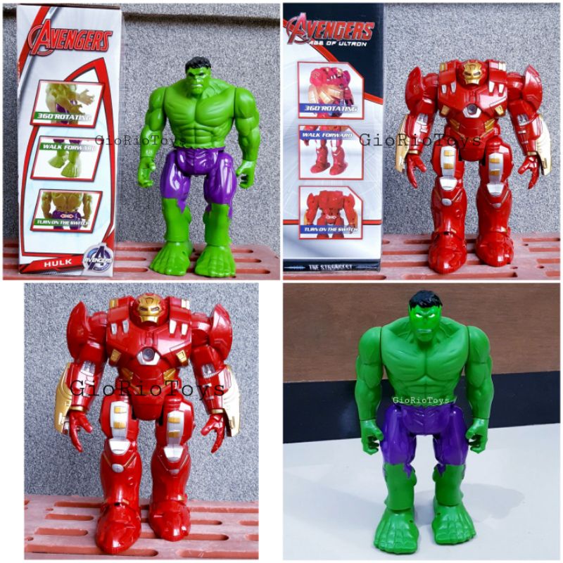 Jual Mainan Robot Baterai Bisa Berjalan Robot Avengers Hulk, Iron Man ...