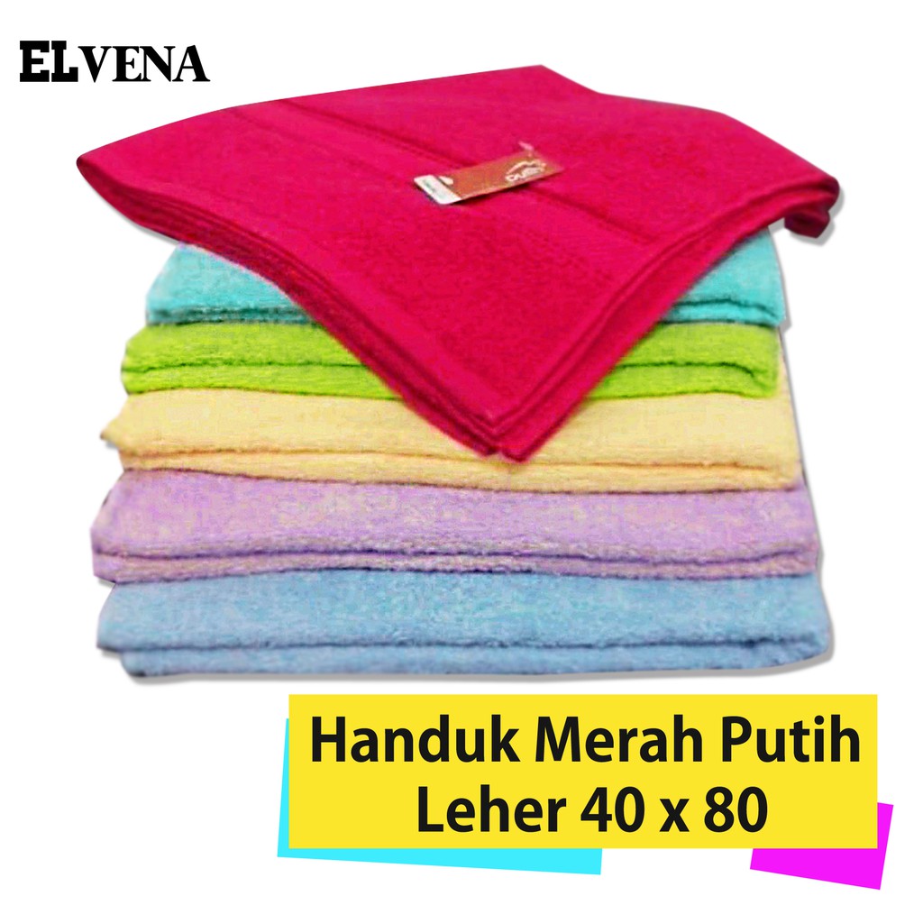 Jual Handuk MERAH PUTIH Leher 40 x 80 Kecil , Handuk Kecil MURAH ...