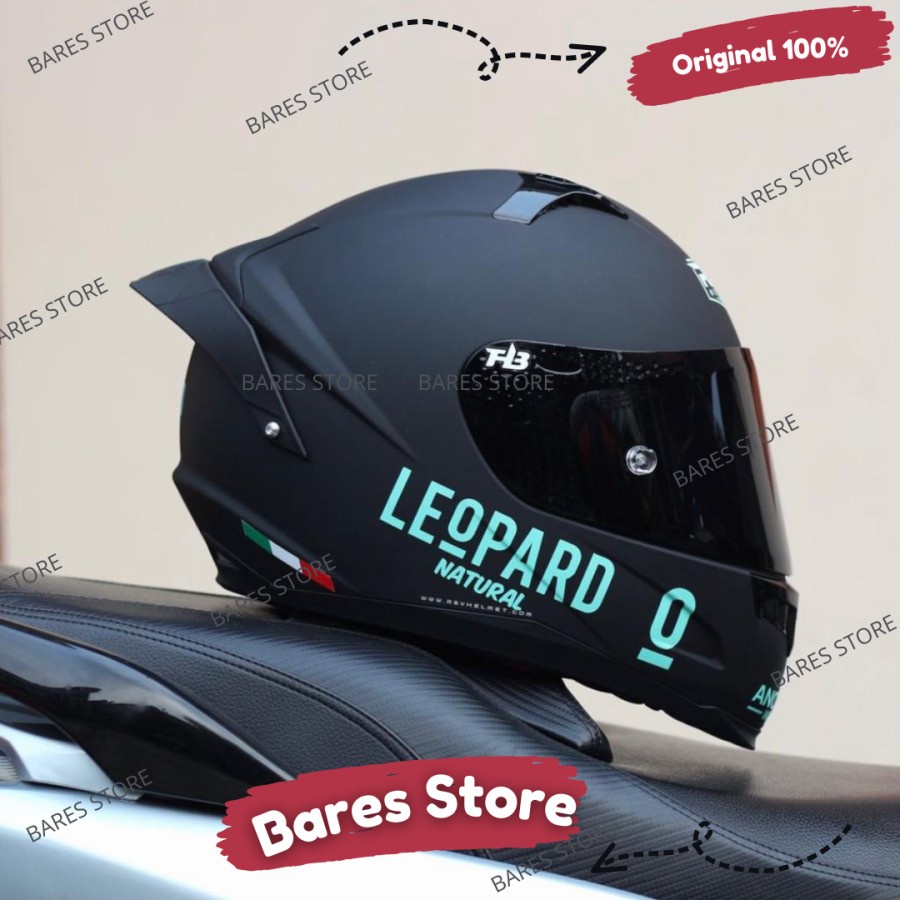 Jual Helm Rsv Ff500 Black Doff Paket Visor Dark Sticker Leopard Tosca ...