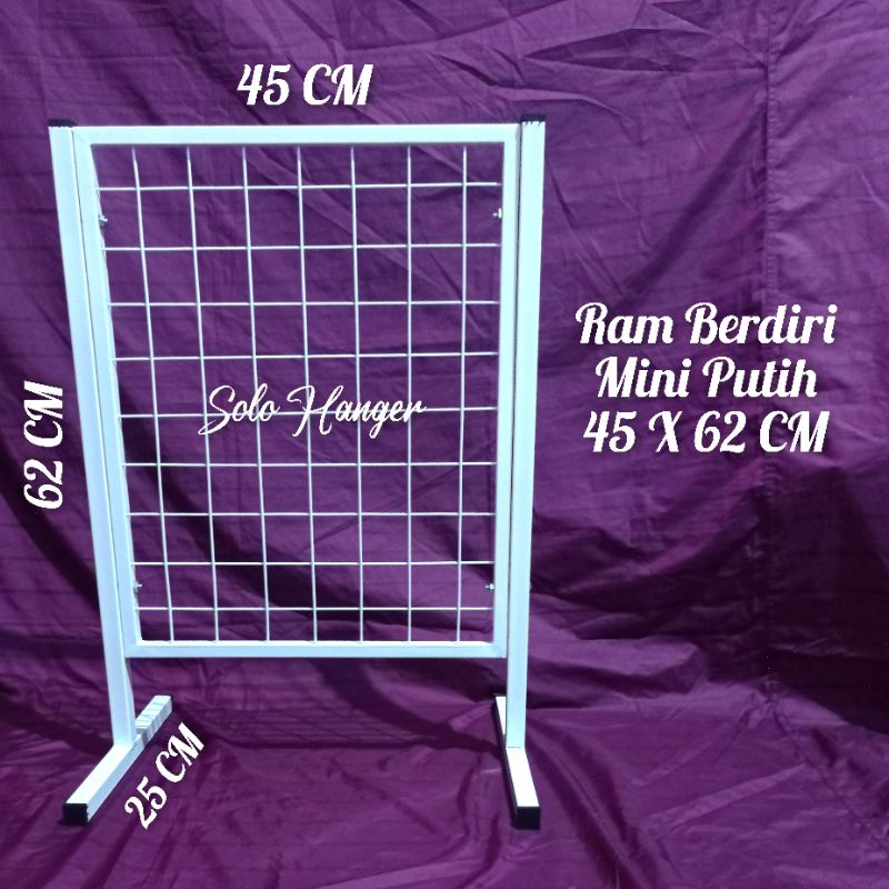 Jual Ram Berdiri Mini Display Meja Etalase Aksesoris 45 x 62 cm Putih ...