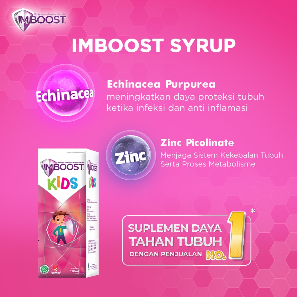 Jual Imboost Kids Sirup Suplemen Daya Tahan Tubuh/Mencegah Flu&Batuk ...
