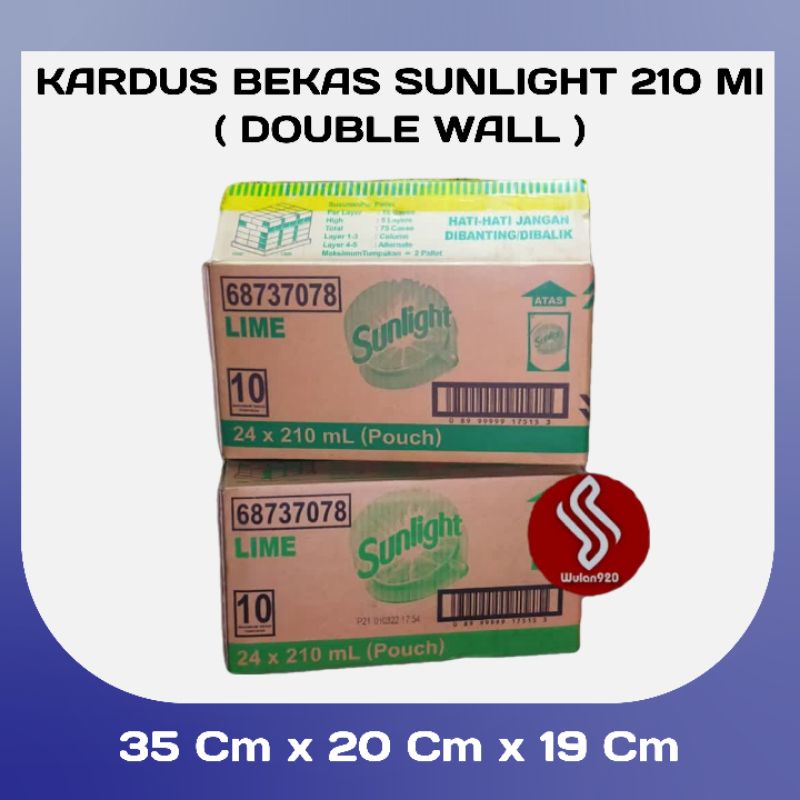 Jual KARDUS BEKAS SUNLIGHT 210 ml (KUAT DAN TEBAL) UKURAN 35x20x19Cm ...