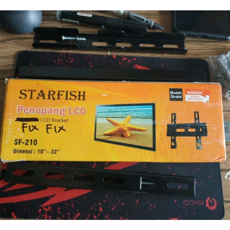 Jual STARFISH Bracket TV Braket LCD LED 10" - 32" FIX star fish breket ...