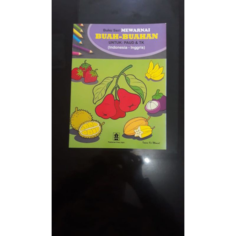 Jual Buku seri mewarnai buah-buahan untuk PAUD dan Tk Indonesia Inggris | Shopee Indonesia
