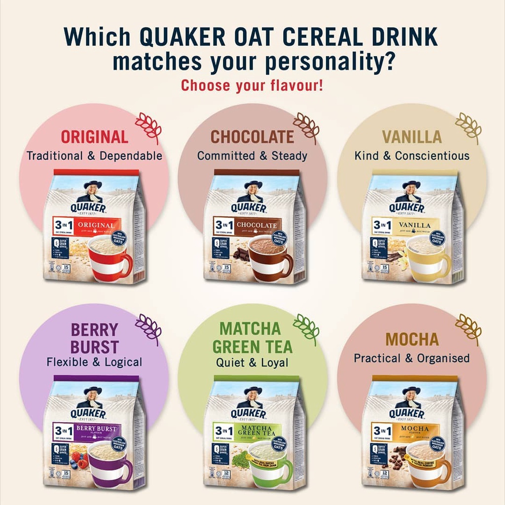 Jual Quaker Oat Cereal Drink 3in1 | Shopee Indonesia