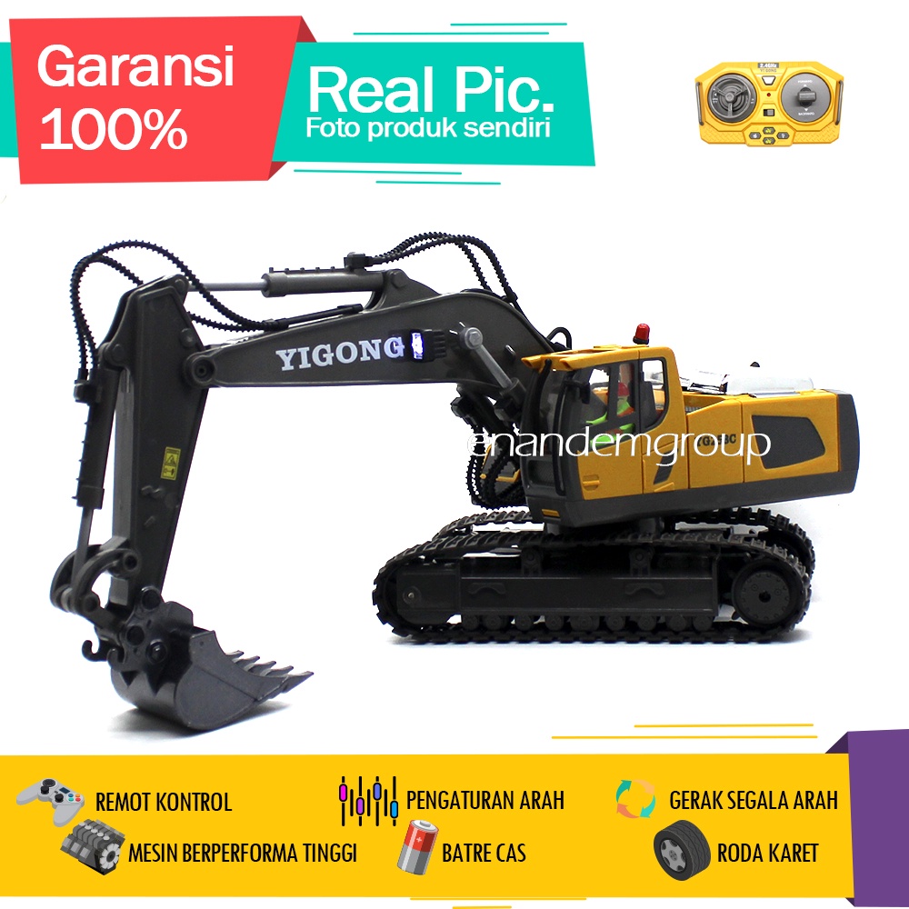 Jual Mainan Remot Kontrol RC Truk Excavator Beko Metal Super Premium ...