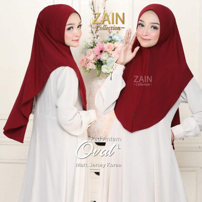 Jual nuria hijab jilbab instan OVAL L ori zain jersey | Shopee Indonesia