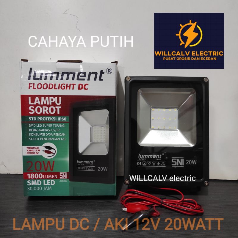 Jual LUMMENT LAMPU SOROT LED DC 12V 20W 20WATT 20 W - LAMPU SOROT DC ...