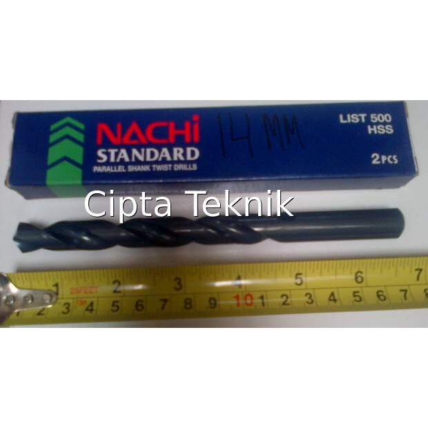 Jual Mata Bor Nachi Asli 14mm Matabor Nachi Original 14 mm Lurus Parallel Shank Twist Drill ...