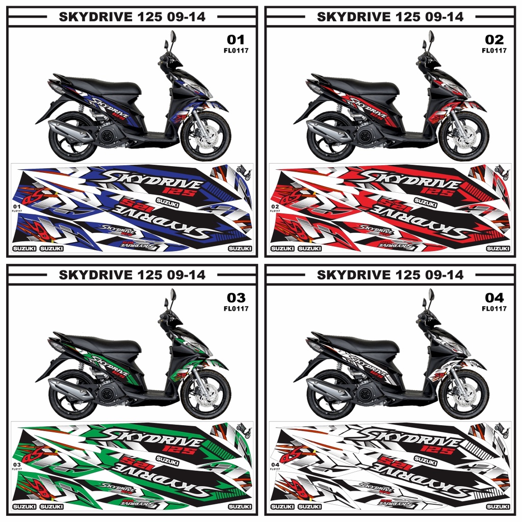 Jual Stiker Striping Suzuki Skydrive 125 2009-2014 Variasi Grafis ...