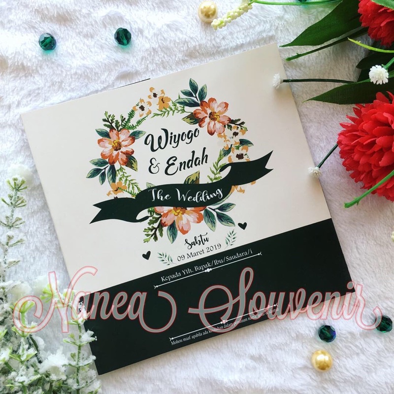Jual undangan custom/undangan persegi/undangan nikah/undangan | Shopee ...