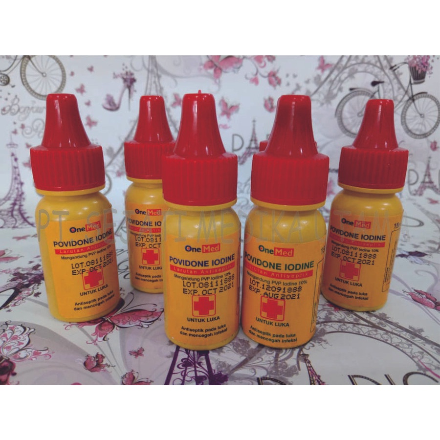 Jual Povidone Iodine 10% 15 ml/ Obat merah Onemed | Shopee Indonesia