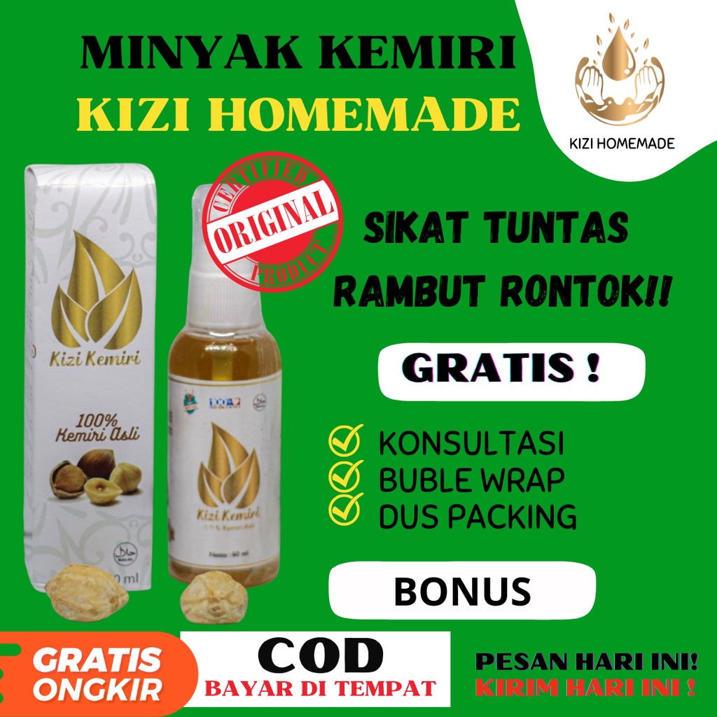 Jual Minyak Kemiri Untuk Menghitamkan Rambut Mengatasi Rambut Rontok ...