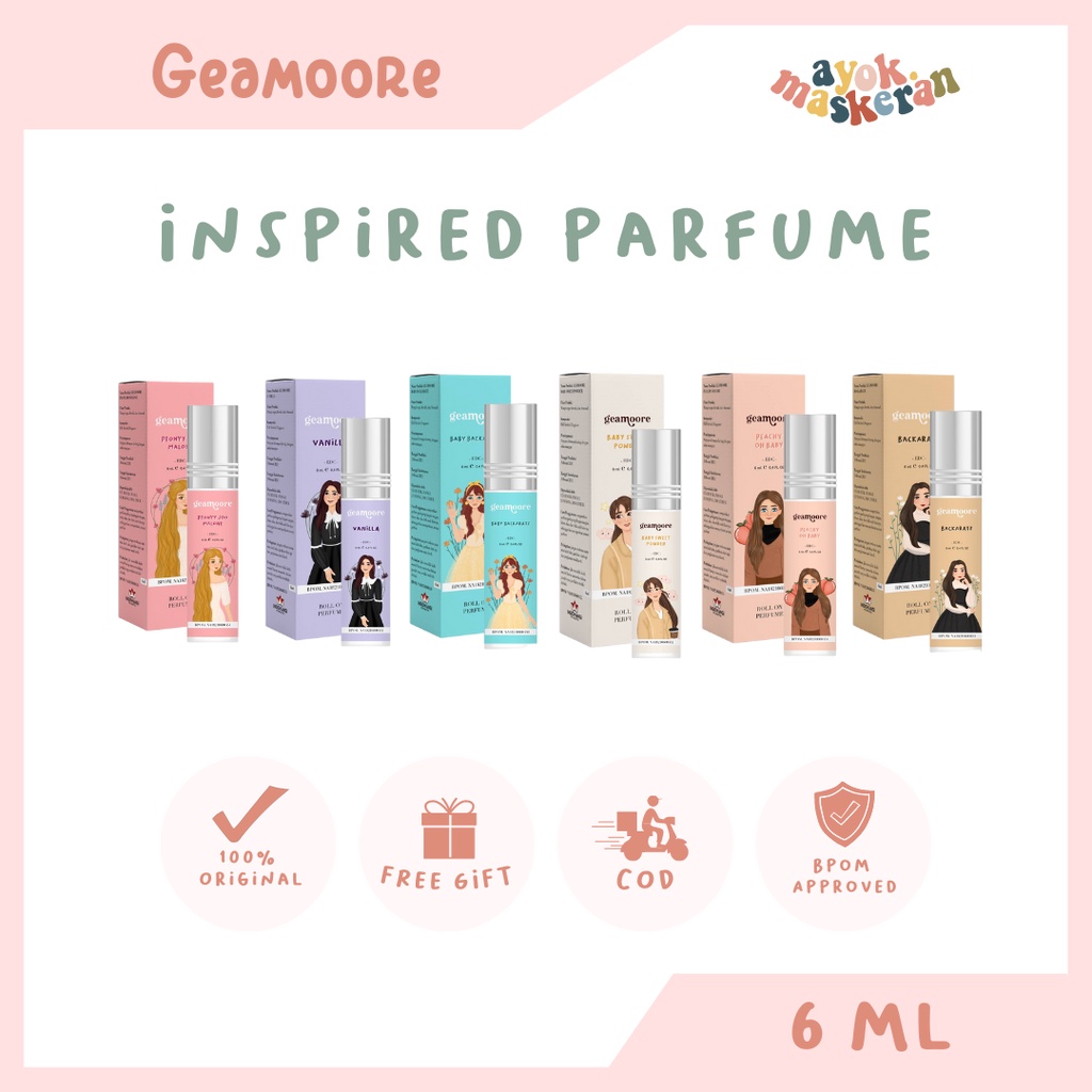 Jual GEAMOORE INSPIRED PARFUM 6 ML ROLL ON BPOM | Shopee Indonesia