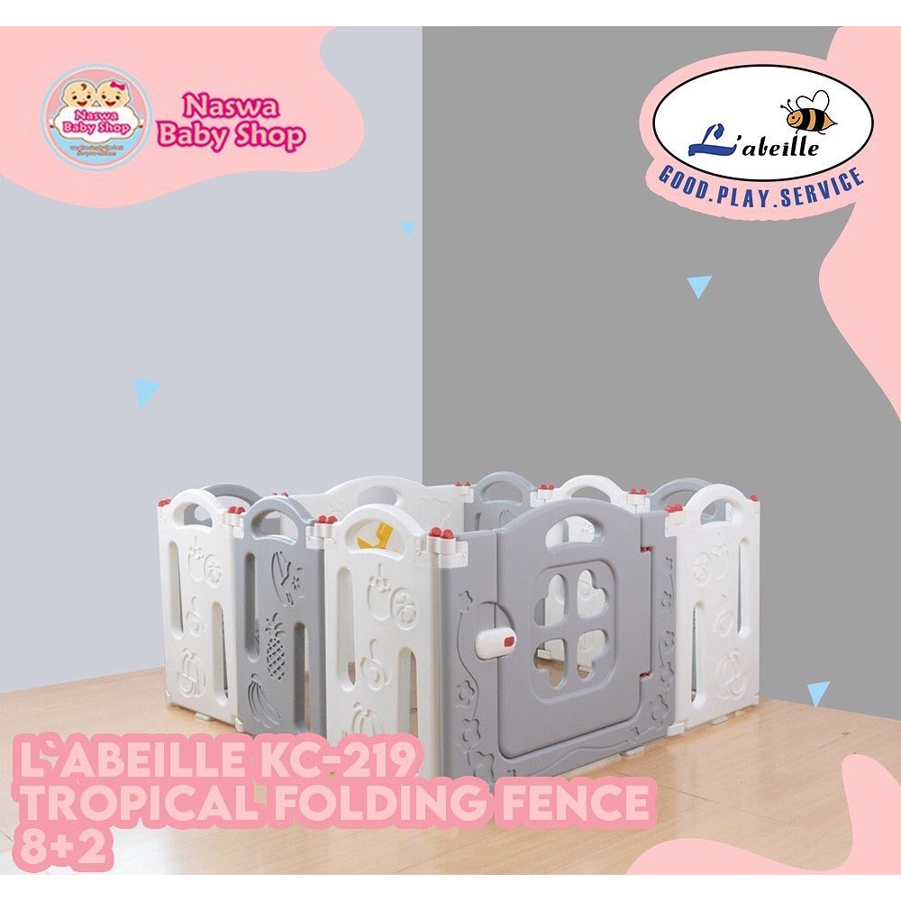 Jual Labeille KC-219 Tropical Folding Fence 8+2 Pagar Pengaman Anak | Shopee Indonesia