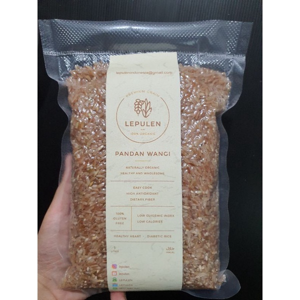 Jual BERAS MERAH ORGANIC PANDAN WANGI 1L | Shopee Indonesia