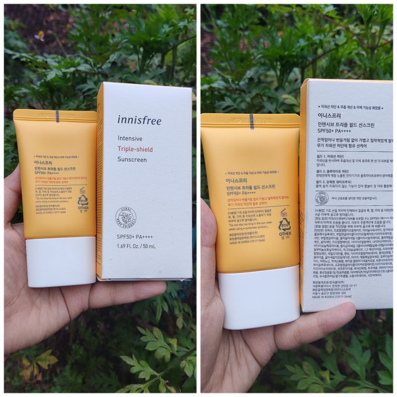 Jual innisfree Intensive Triple Shield Sunscreen SPF50+ PA++++ 50ML | Shopee Indonesia