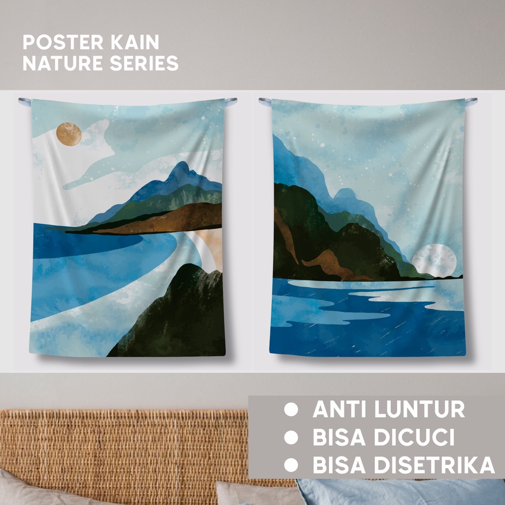 Jual POSTER KAIN TAPESTRY JUMBO NATURE AESTHETIC SEA MOUNTAIN | Shopee ...