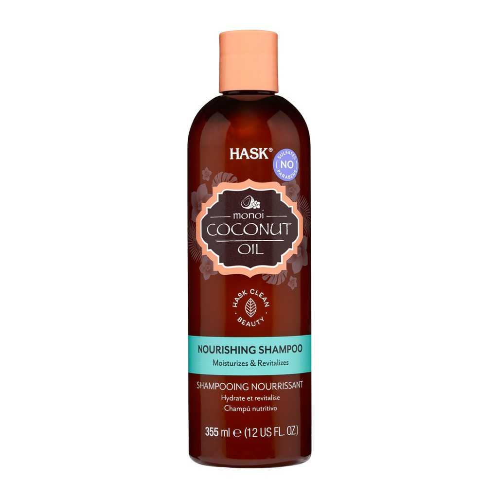 Jual HASK MONOI COCONUT OIL NOURISHING SHAMPOO 355ML | Shopee Indonesia