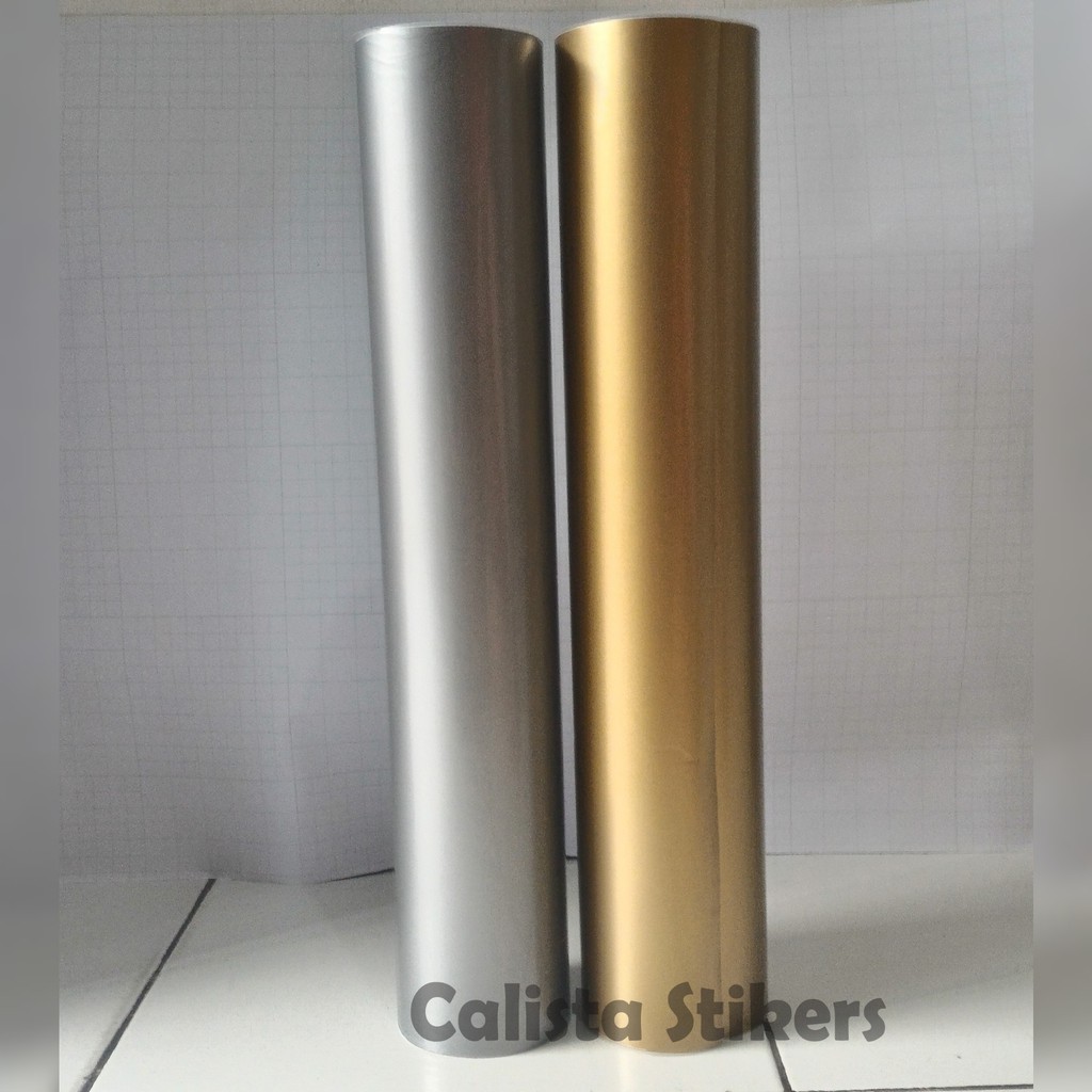 Jual stiker Skotlet warna silver glossy dan gold (kuning emas) glossy ...