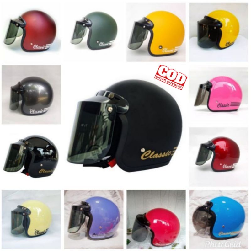 Jual HELM BOGO MURAH DEWASA HELM RETRO BOGO CLASSIC | Shopee Indonesia