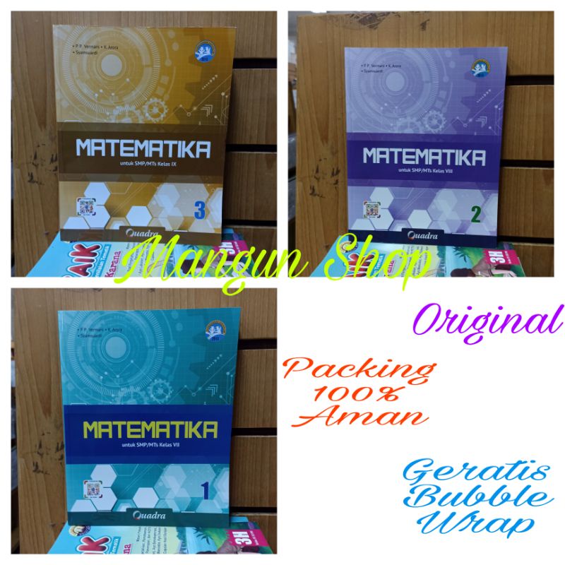 Jual Buku Matematika SMP Kelas 7,8,9 Kurikulum 2013 , Quadra | Shopee Indonesia