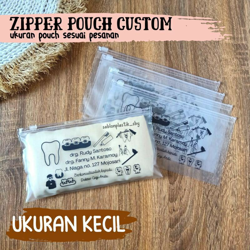 Jual ZIPPER POUCH CUSTOM (ukuran kecil) | Shopee Indonesia