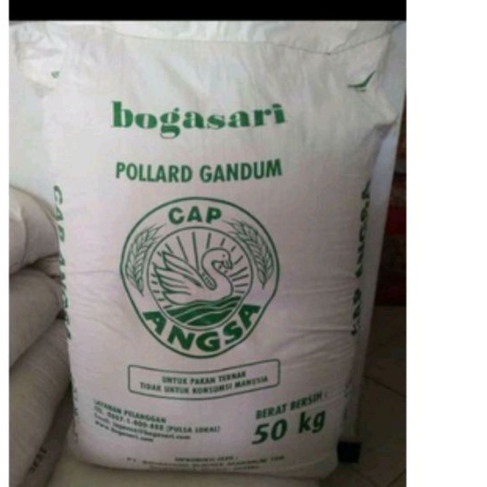 Jual ECER 10 kg Pollard Gandum Pakan Hewan Ternak Unggas Cap Angsa 10 ...