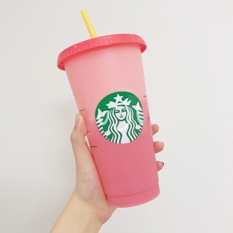 Jual Tumbler Starbucks Color Changing Cups Merah Berubah Warna Colour ...