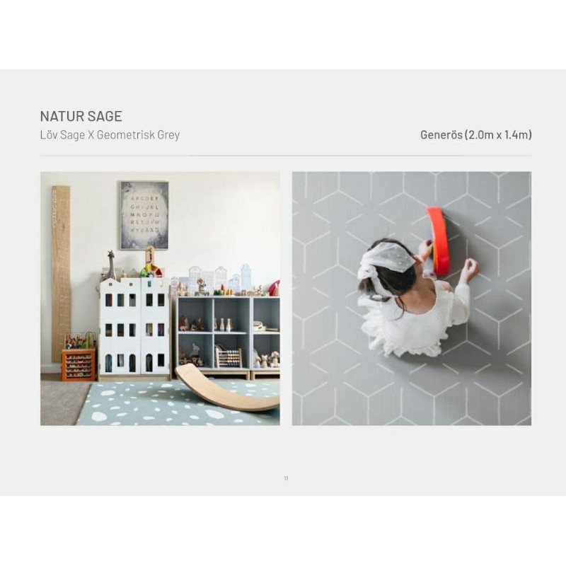 Jual Little Wiwa 'Natur Sage' Play Mat, size Generos 2.0m x 1.4m ...