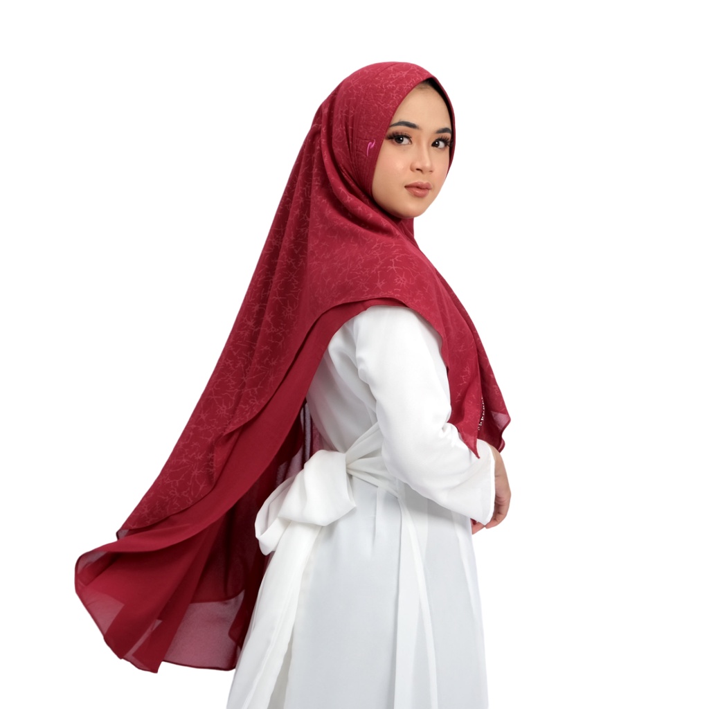 Jual Razwa Hifza Hijab Instant Khimar 2 Layer Bahan Cerutty Embos