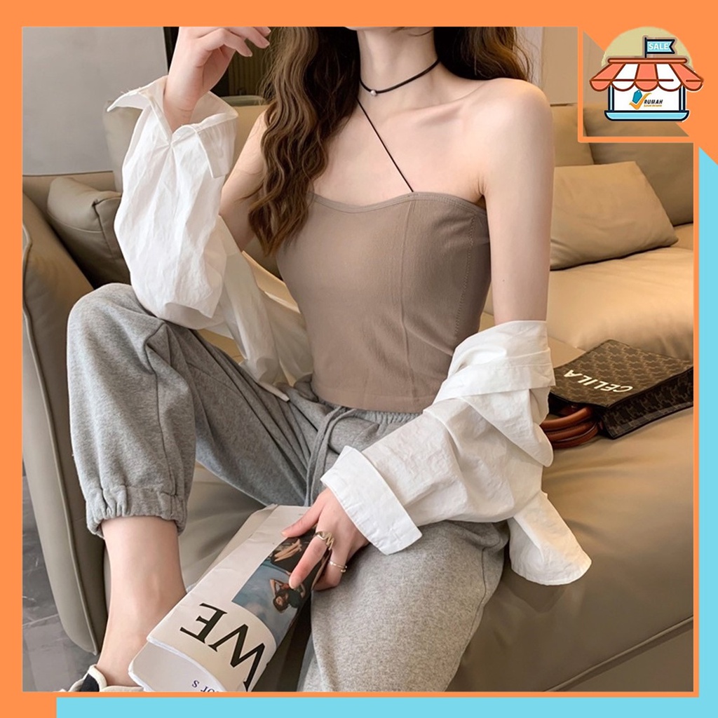 Jual CLEAR STOCK RSB BR121 Tanktop Bra Wanita Tank top Model Tali Satu Tali Spagetti Korean ...