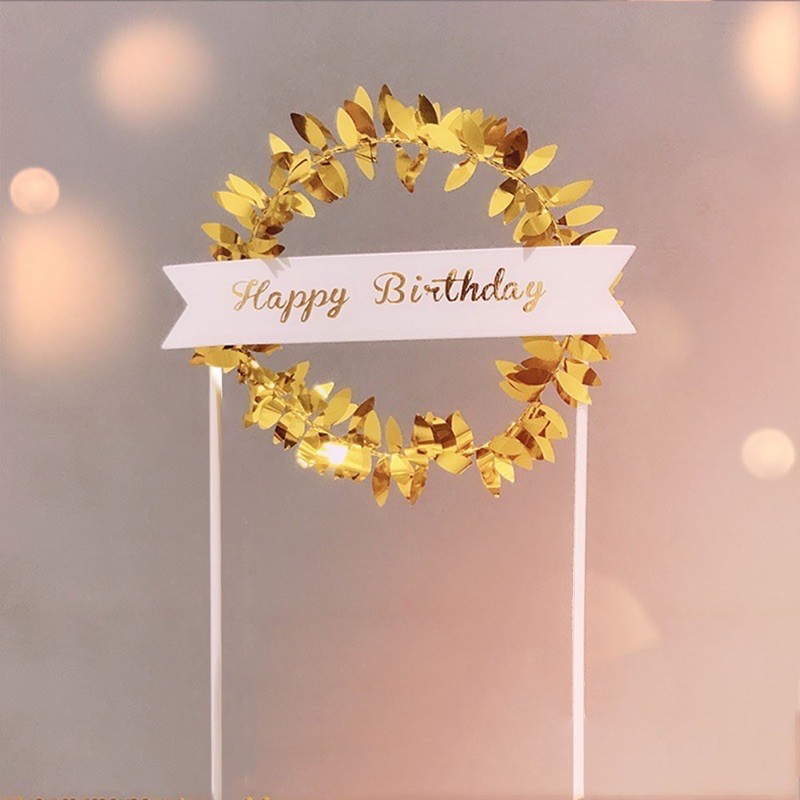 Jual Glam Garland Birthday Cake Topper | Shopee Indonesia