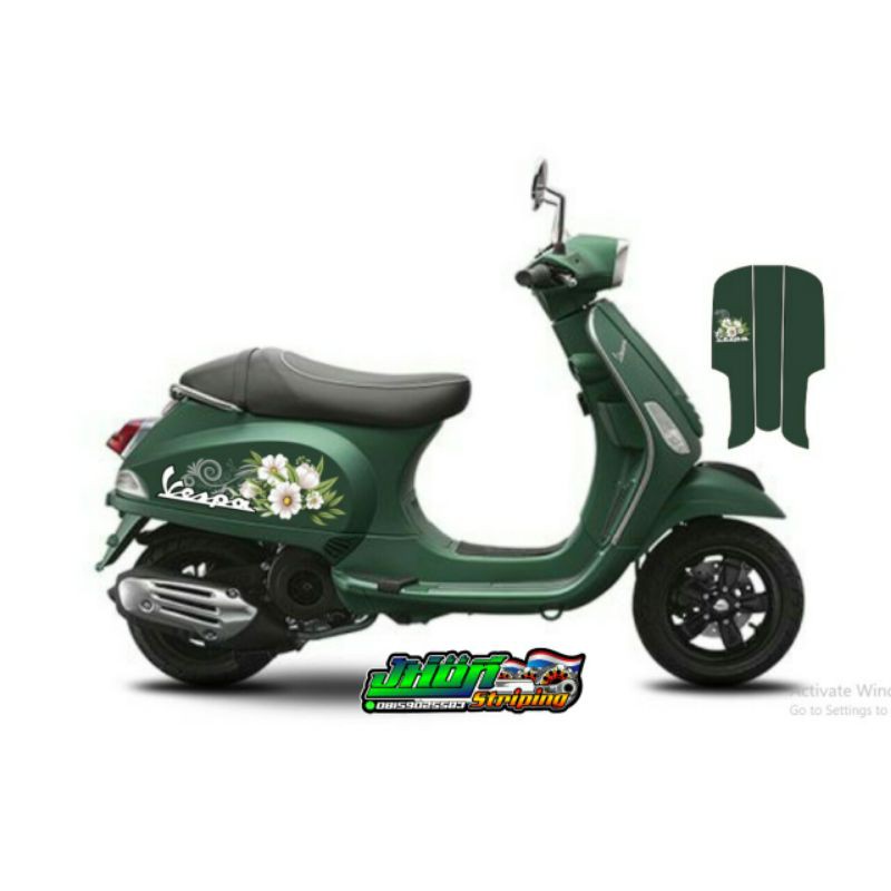 Jual STRIPING/STICKER VESPA MATIC LX,SPRINT,S BEAUTIFUL FLOWERS ...