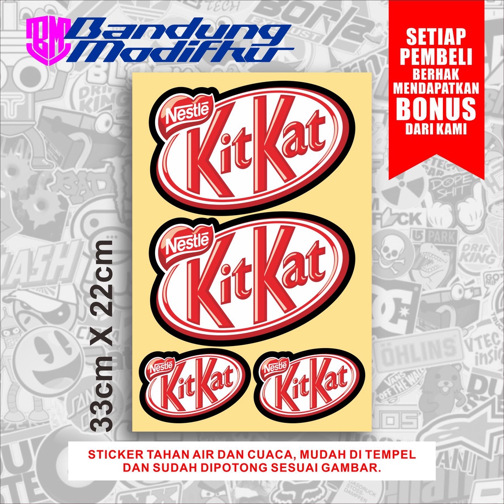 Jual STICKER SET PACK PRINTCUT KITKAT | Shopee Indonesia
