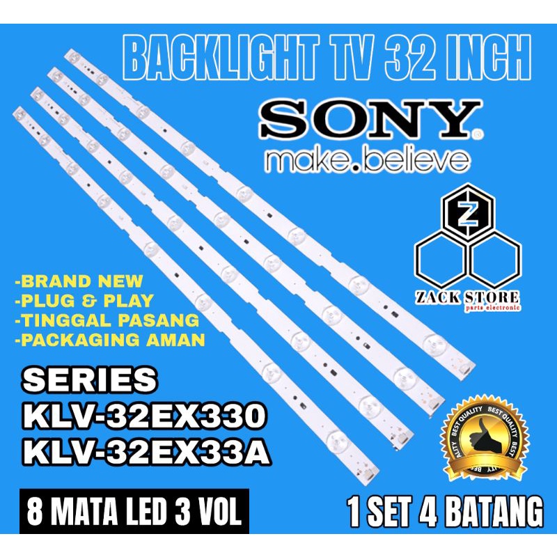 Jual BACKLIGHT TV LED SONY 32 INCH - SERIES : KLV-32EX330 / KLV-32EX33A -8 MATA LED 3 VOL ...